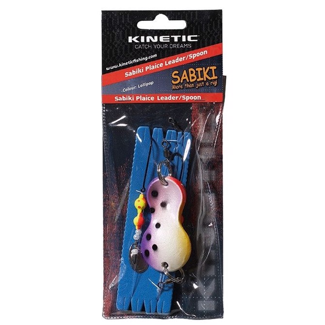 Kinetic Fladfiskeforfang med Buttloffel 40gr, violet/hvid/gul